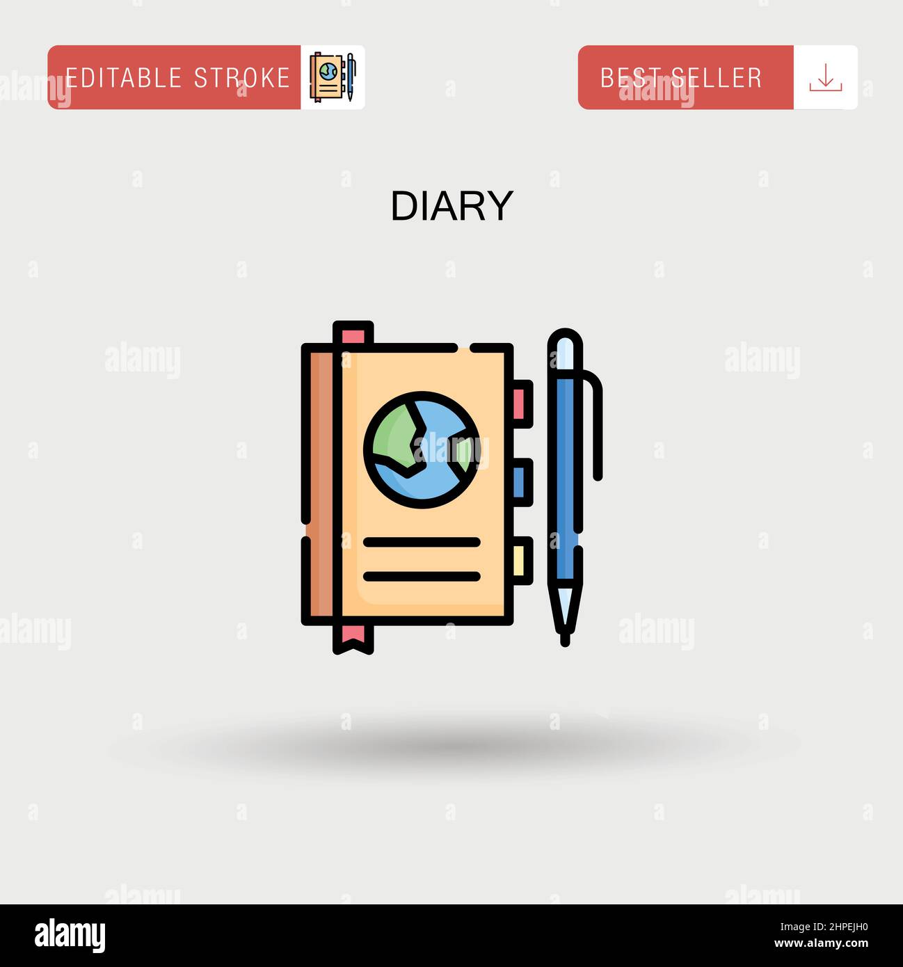 Vector journal sticker hi-res stock photography and images - Alamy