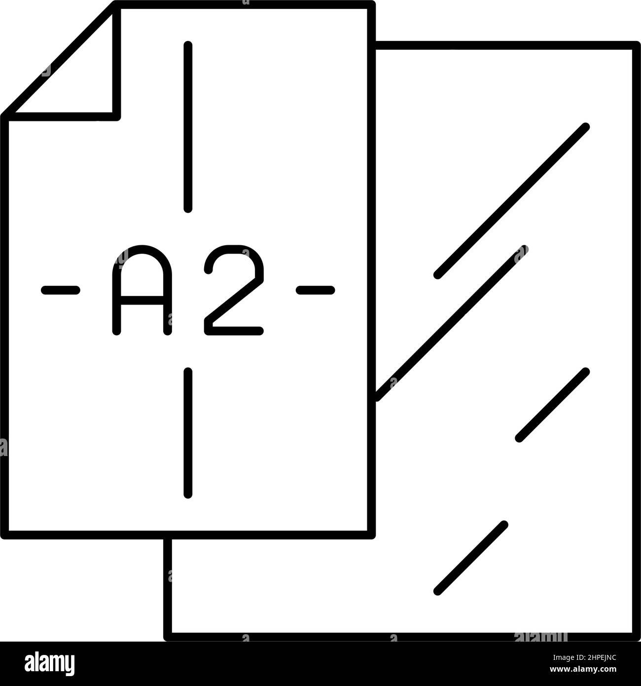 a2 format for poster printing line icon vector illustration Stock ...