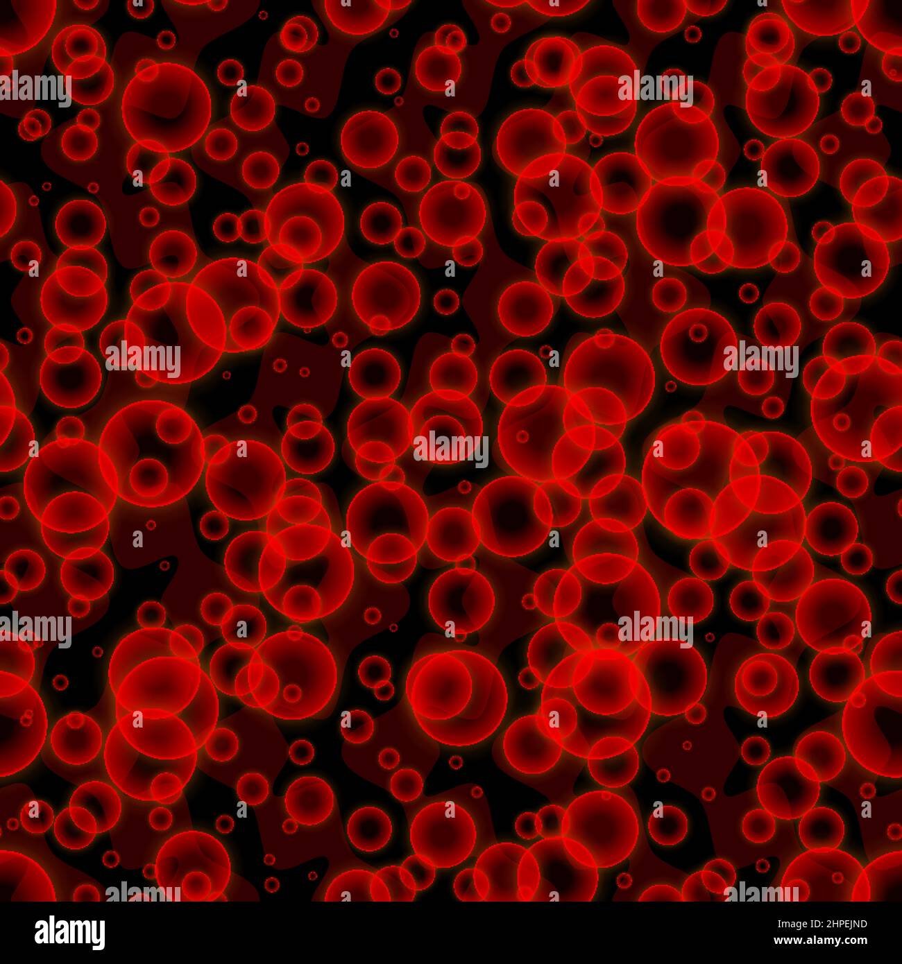 Vector Glowing Red Bubbles Abstract Texture Seamless Pattern Background ...