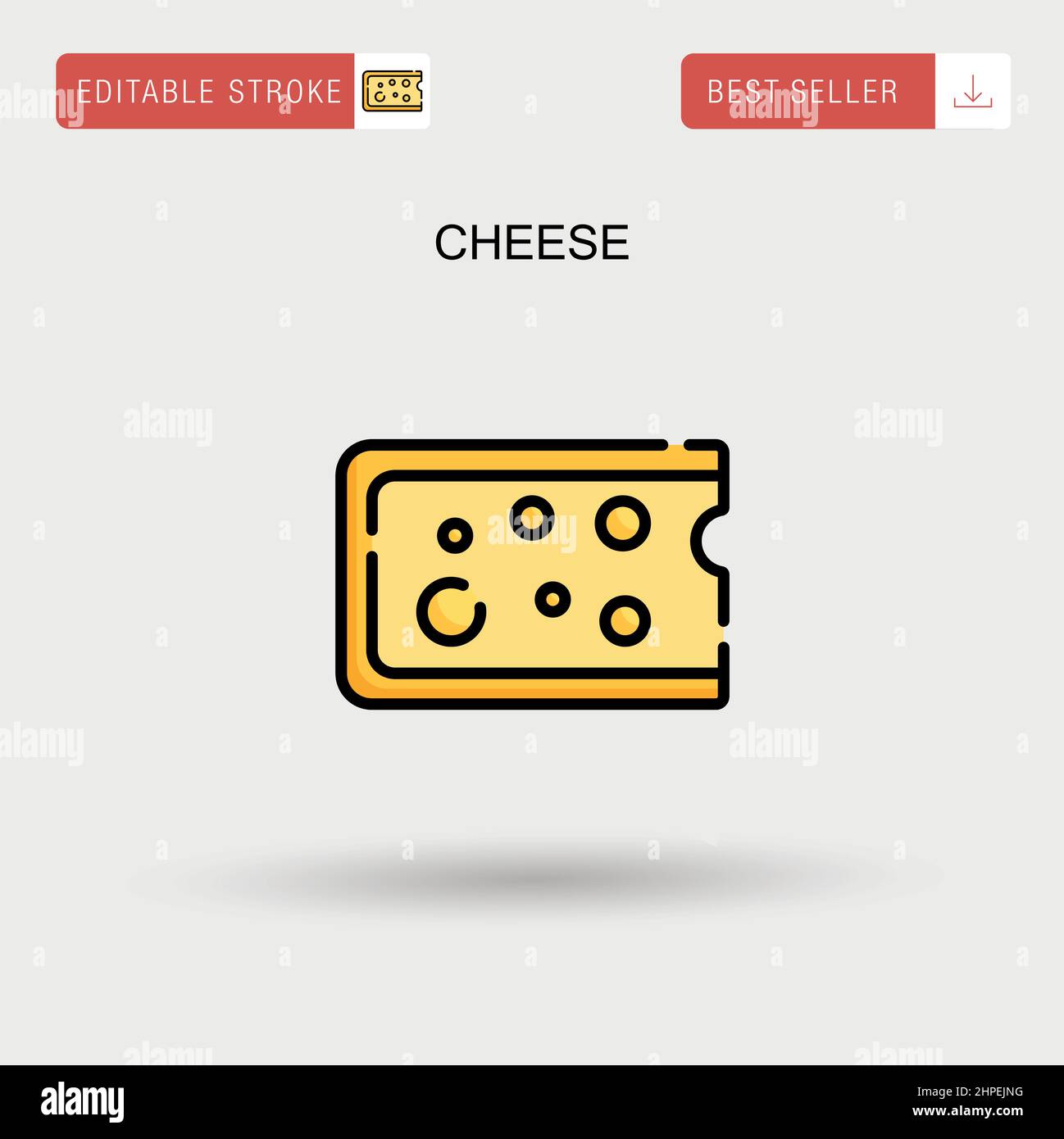 Cheese Simple vector icon Stock Vector Image & Art - Alamy