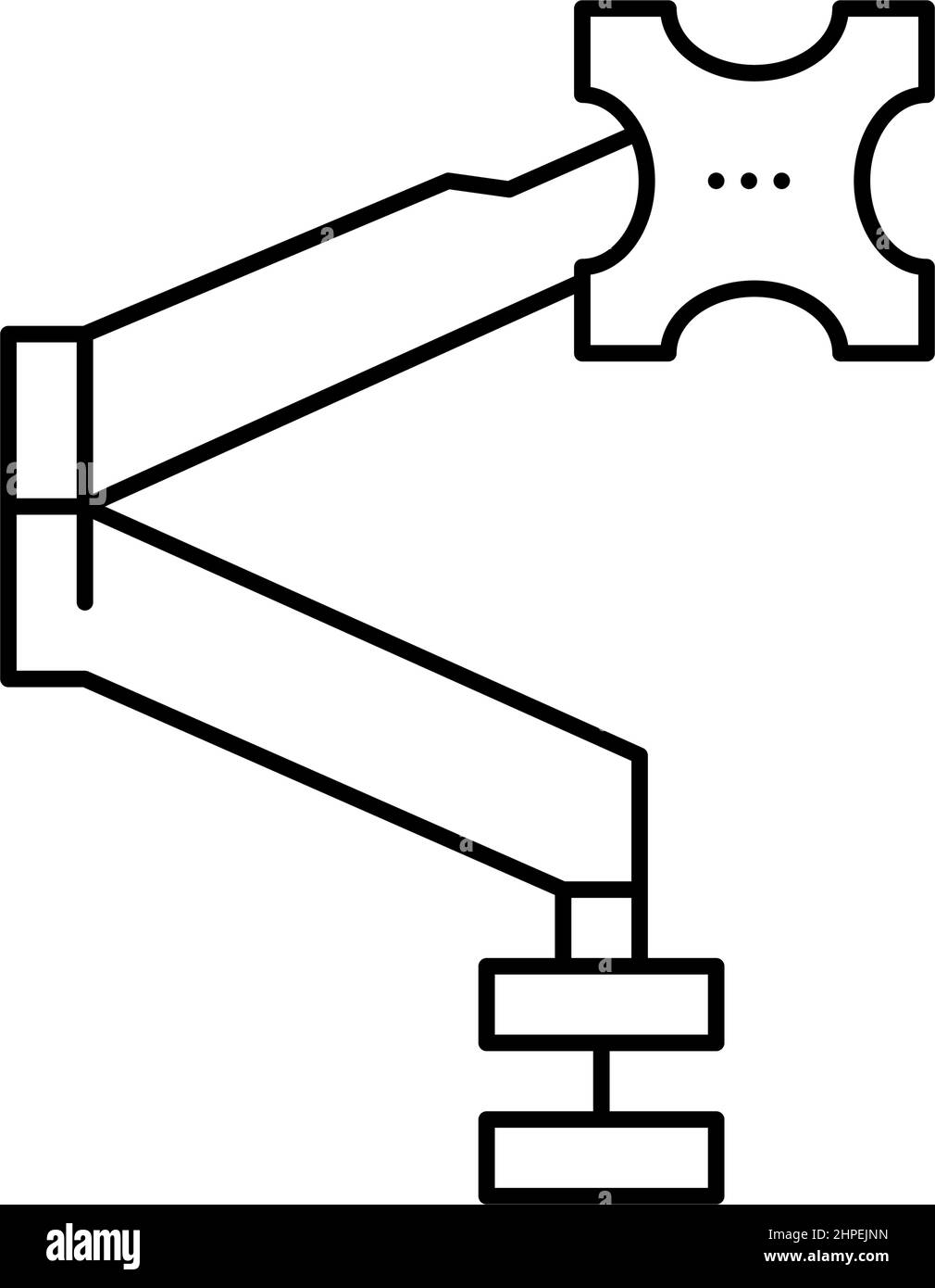 monitor arm line icon vector illustration Stock Vector Image & Art - Alamy