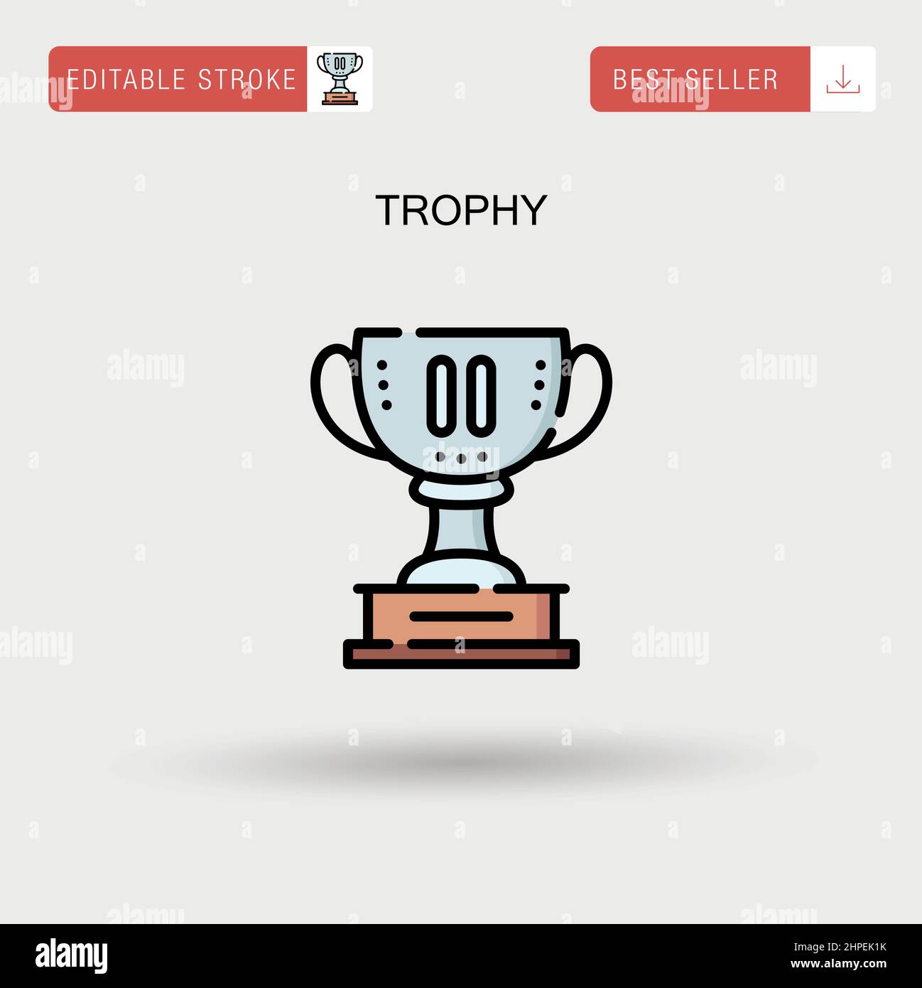 Trophy Simple vector icon Stock Vector Image & Art - Alamy
