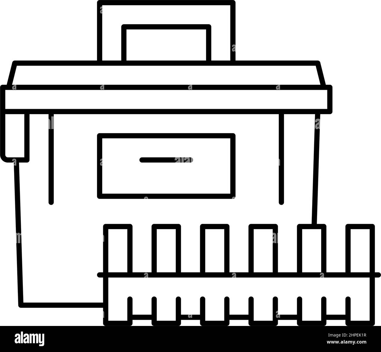 ammo box line icon vector illustration Stock Vector Image & Art - Alamy