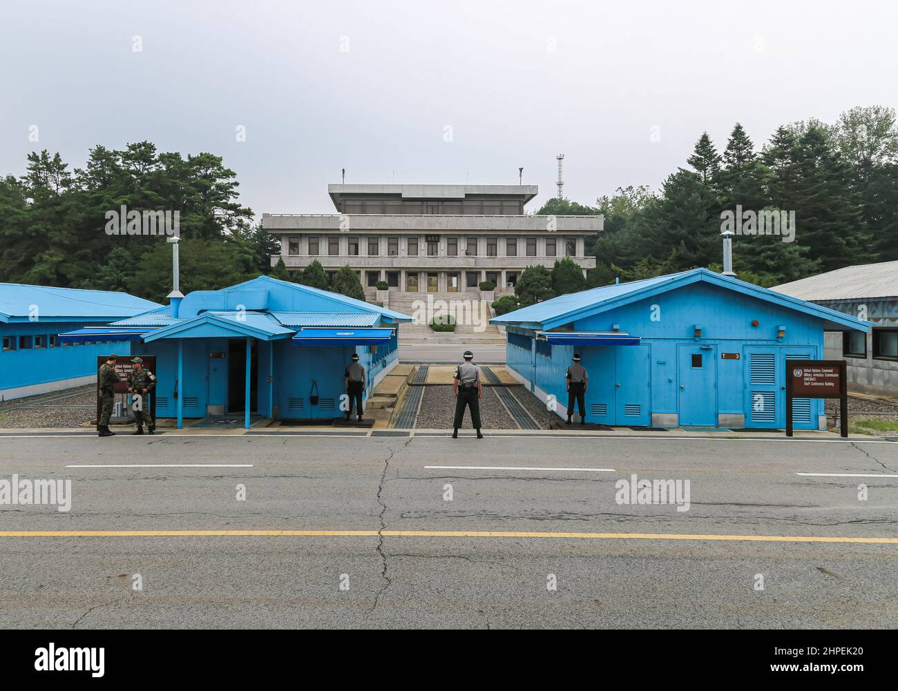Panmunjom, South Korea - July 28, 2020: The Demilitarized zone or DMZ ...