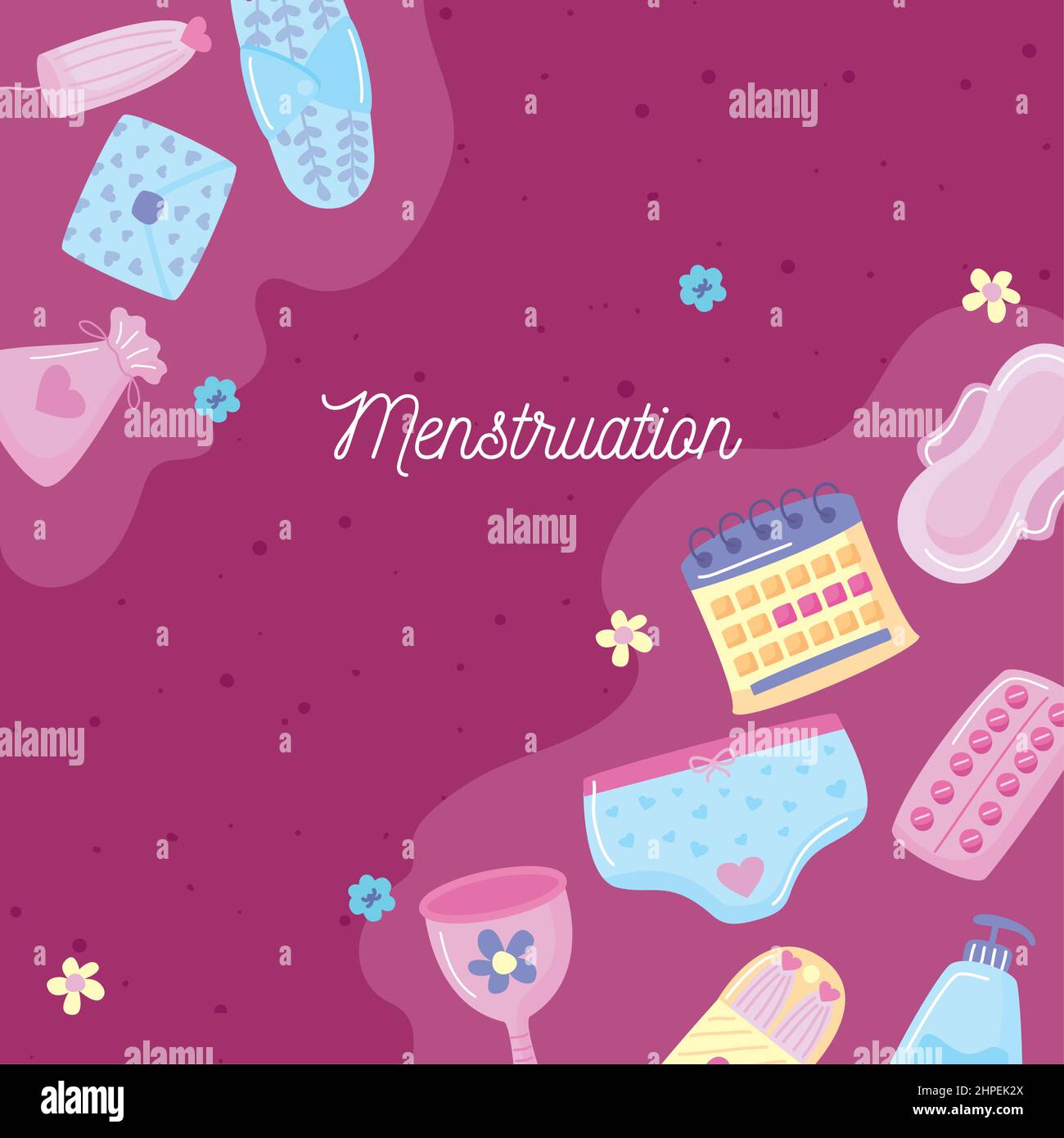menstruation lettering with pattern icons Stock Vector Image & Art - Alamy