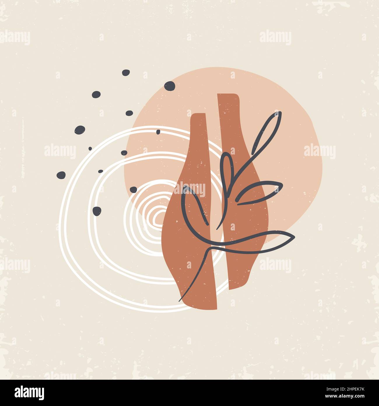 Pottery abstract shapes decorative background or layout, creative ...