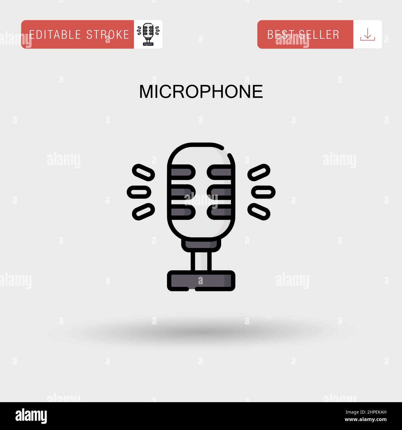 Microphone Simple vector icon Stock Vector Image & Art - Alamy