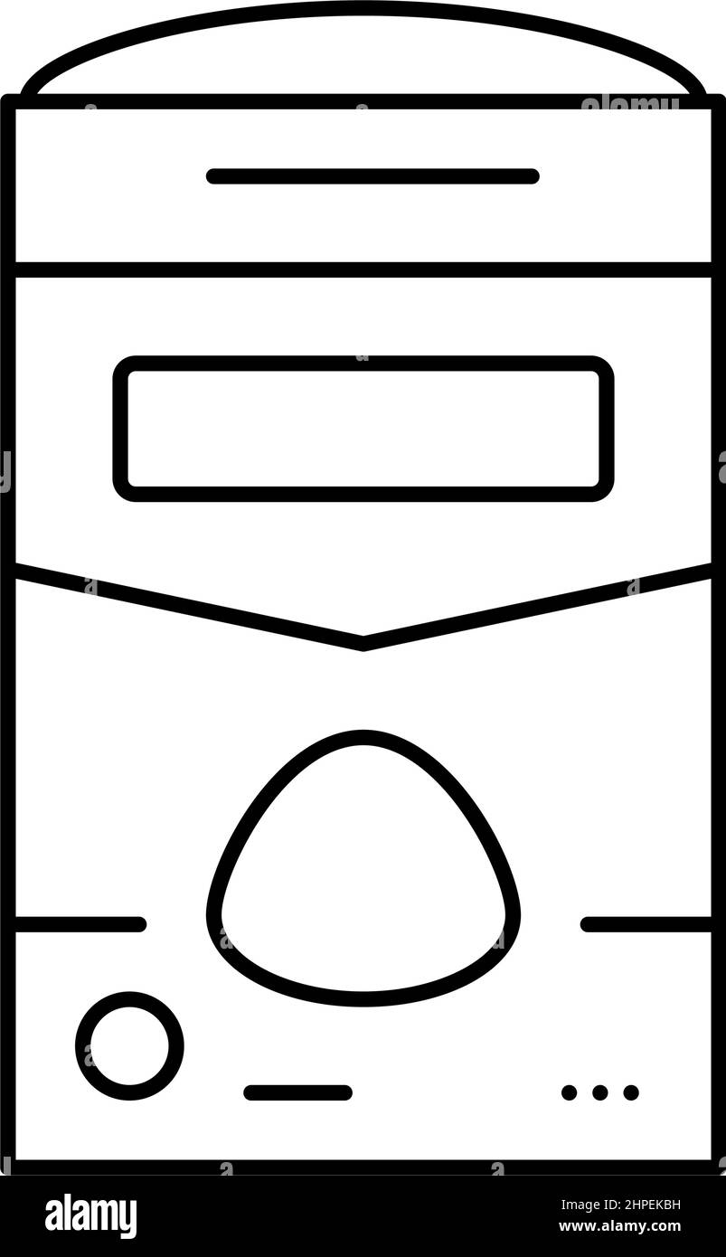 large bag of powder line icon vector illustration Stock Vector Image ...