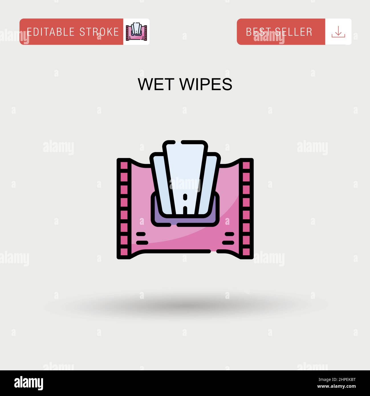 Wet wipes package icon icon Stock Vector Images - Alamy