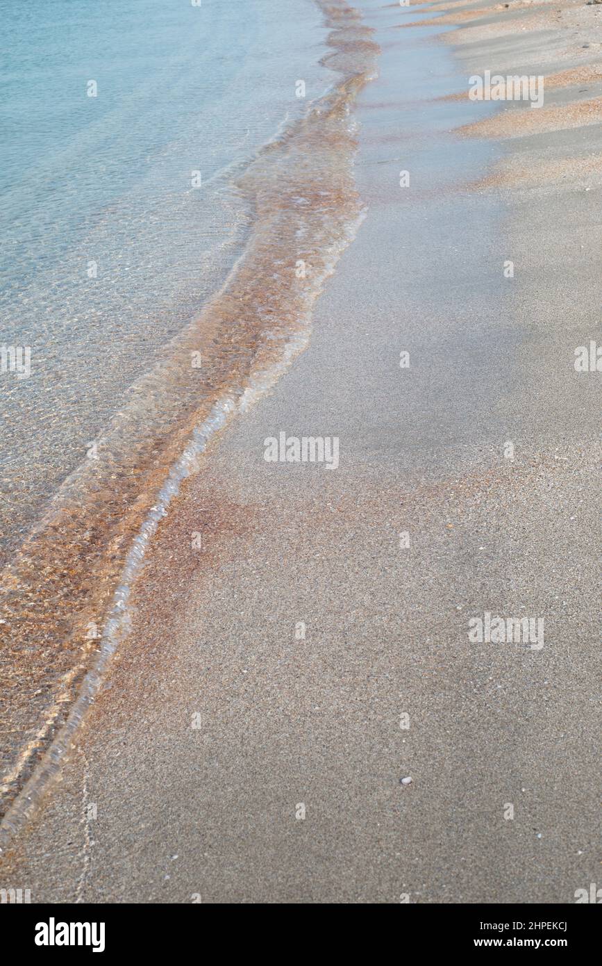 Coastline. Sand beach. The edge of the water. Beach backgrounds Stock ...