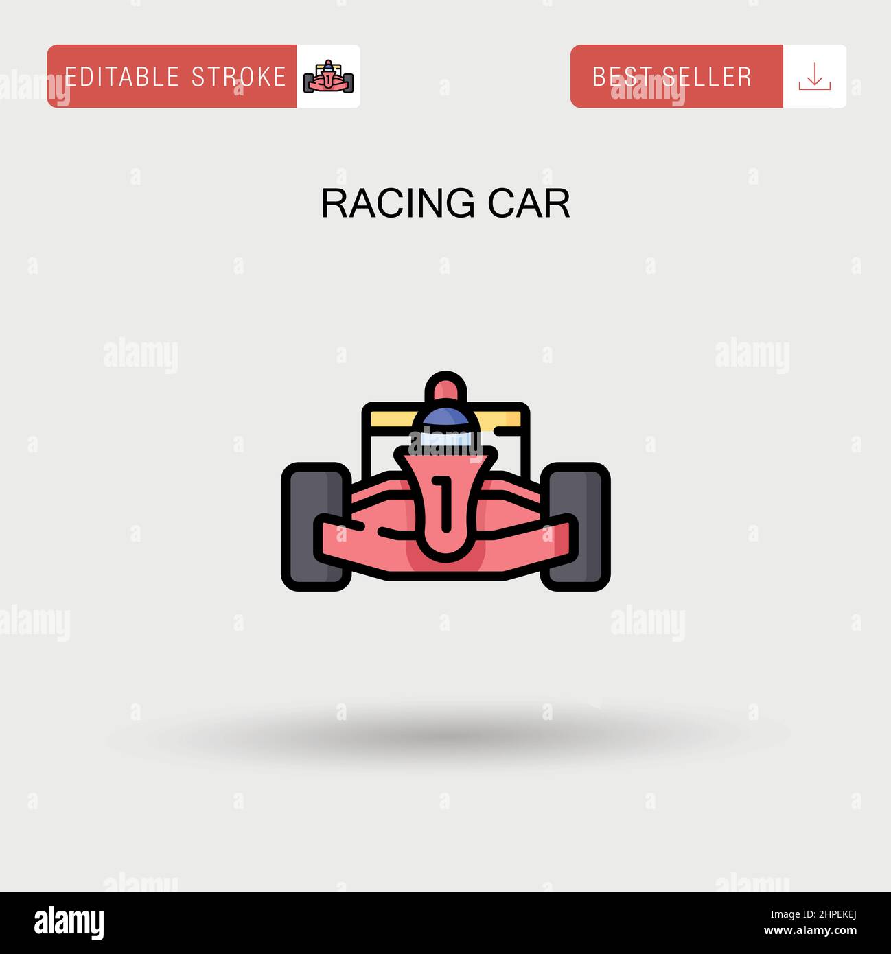 Racing car Simple vector icon Stock Vector Image & Art - Alamy