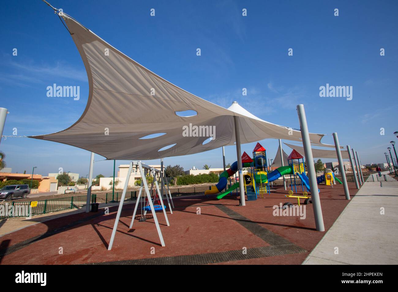 Playgrounds for children in villages in Israel Stock Photo - Alamy