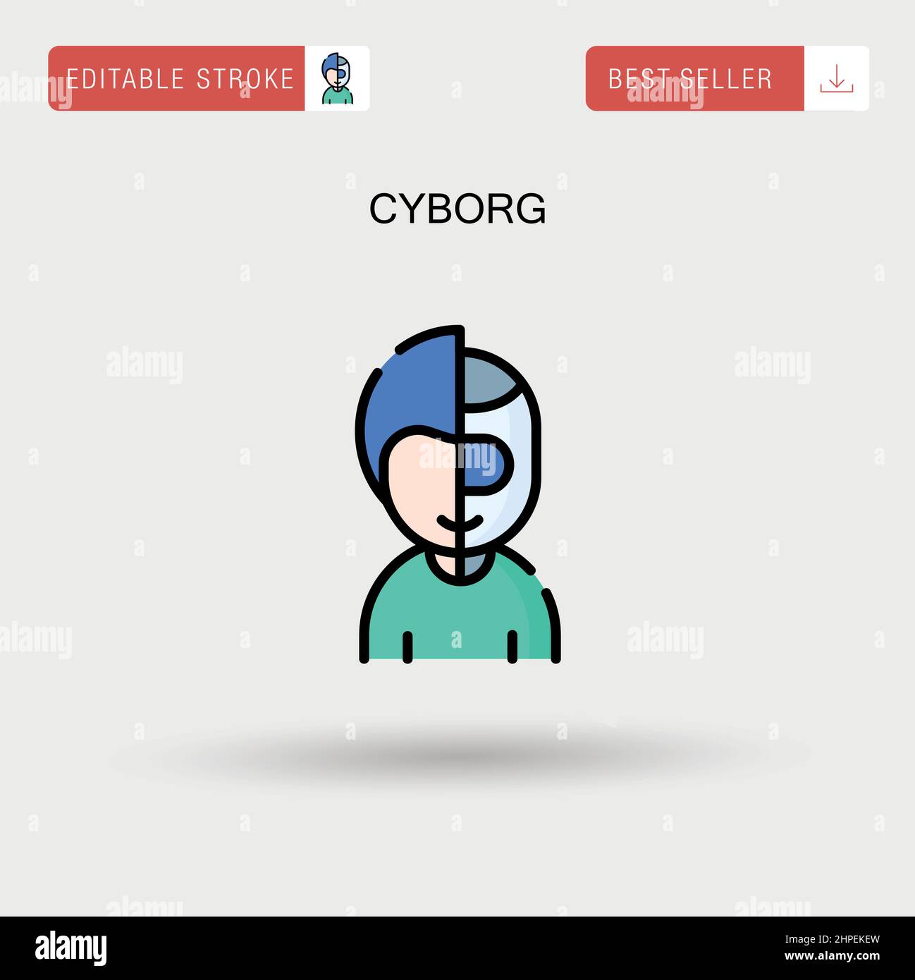 Cyborg icon Stock Vector Images - Alamy