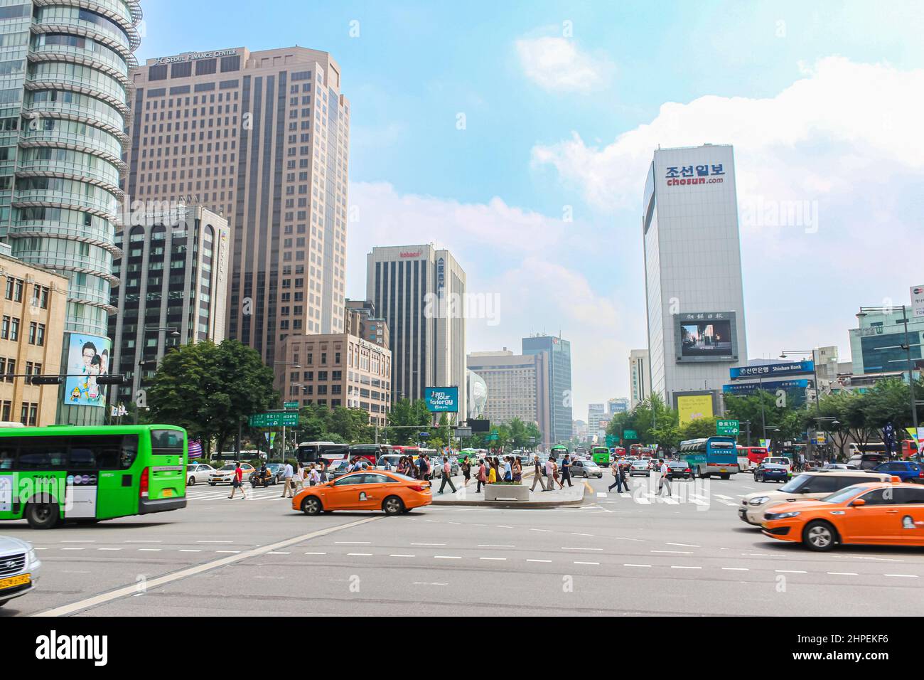 Seoul, South Korea - July 25, 2021: Cityscape of the Korean capital ...