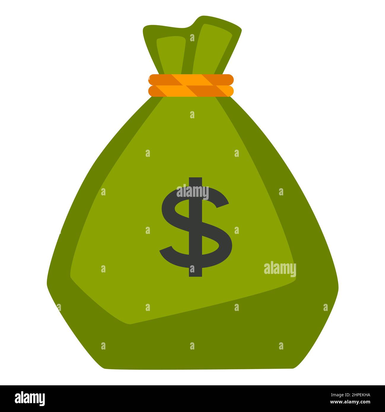 Illustration of money bag. Wild west object. Image for game or ...