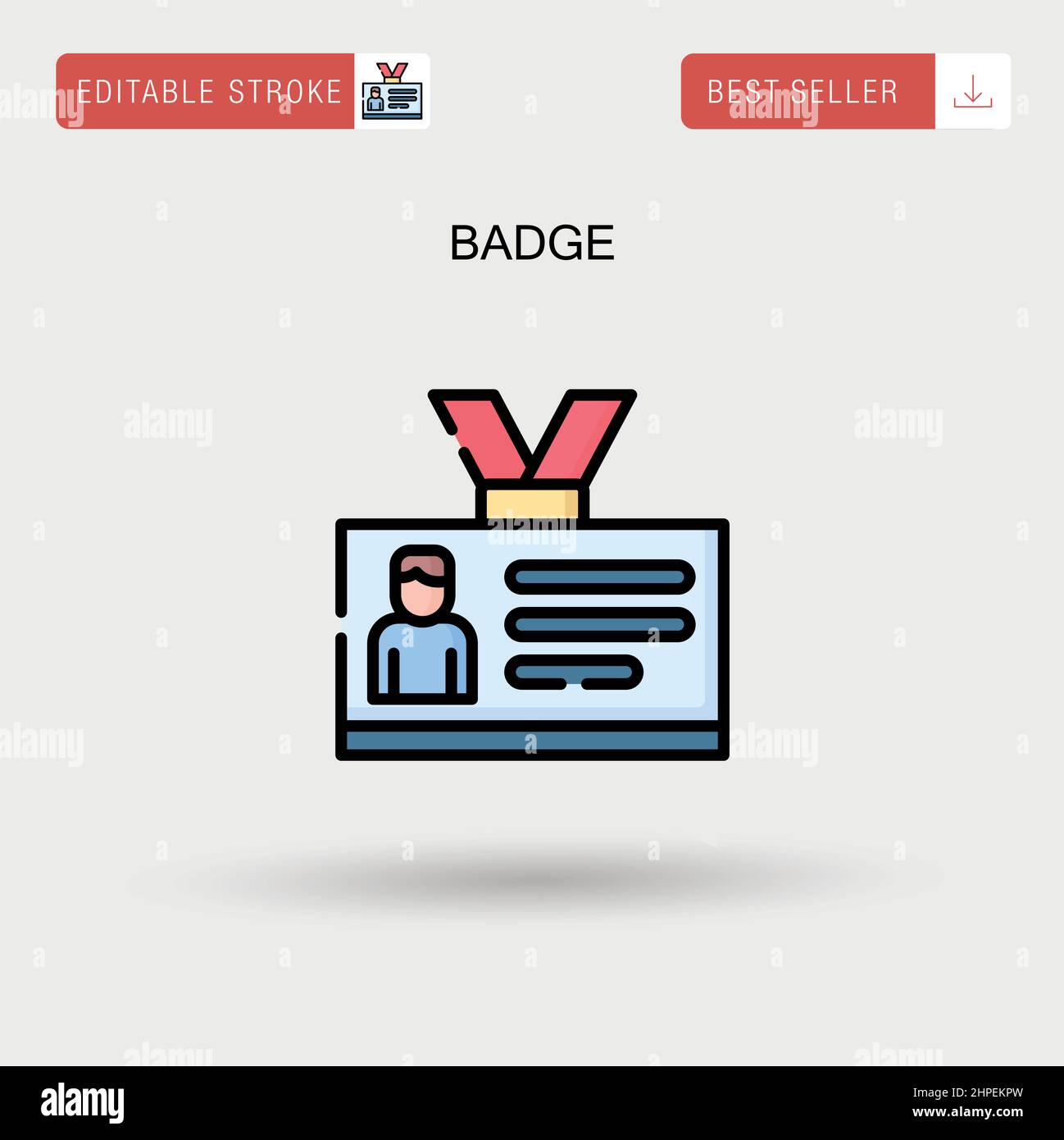 Badge Simple vector icon Stock Vector Image & Art - Alamy