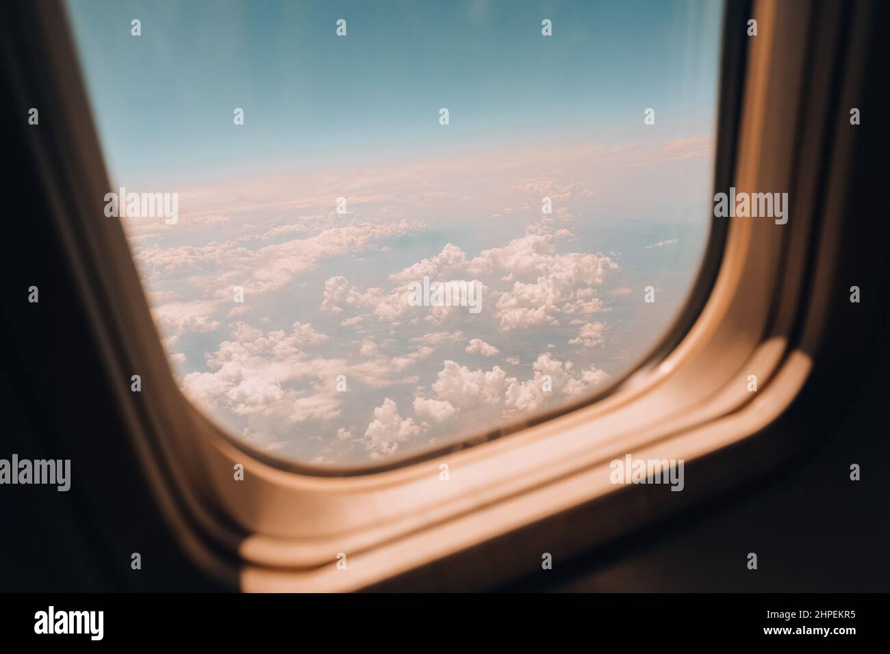 Airplane flight. View from the window of the plane. Airplane, Aircraft ...