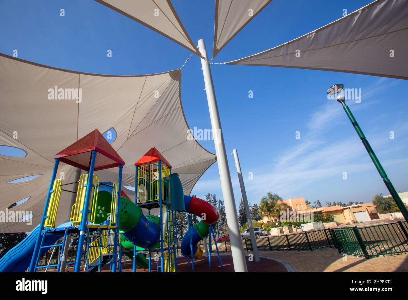 Playgrounds for children in villages in Israel Stock Photo - Alamy