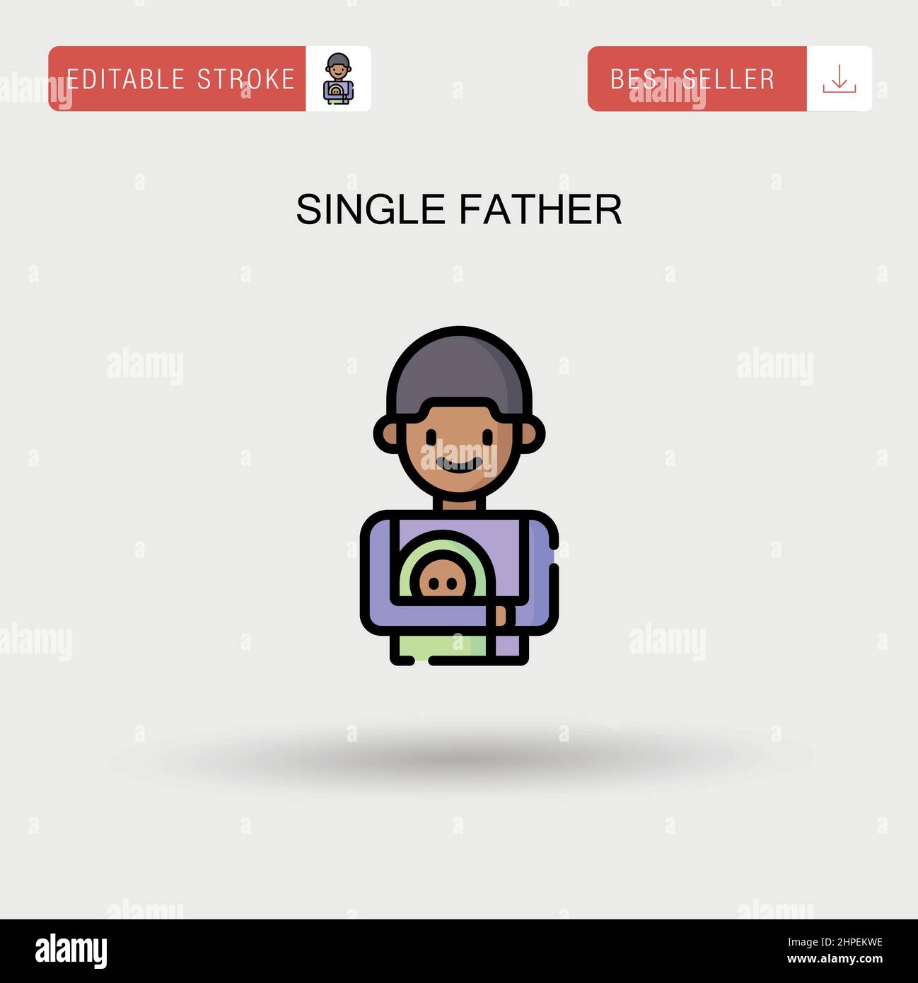 Single father Simple vector icon Stock Vector Image & Art - Alamy