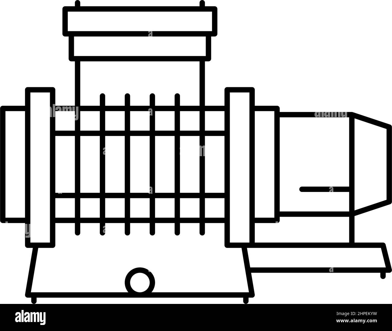 membrane compressor line icon vector illustration flat Stock Vector ...