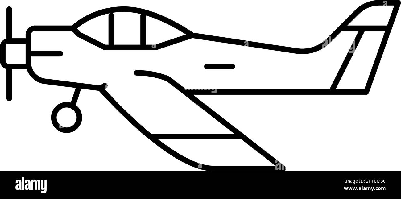 airplane flight school line icon vector illustration Stock Vector Image ...