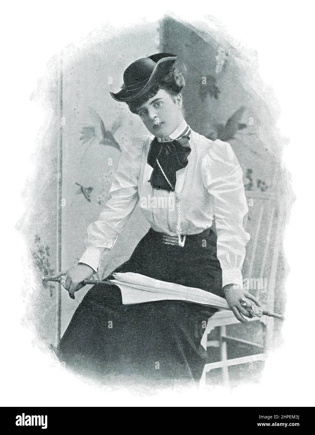 Portrait of a woman in fashionable clothes of that time. Image from the ...