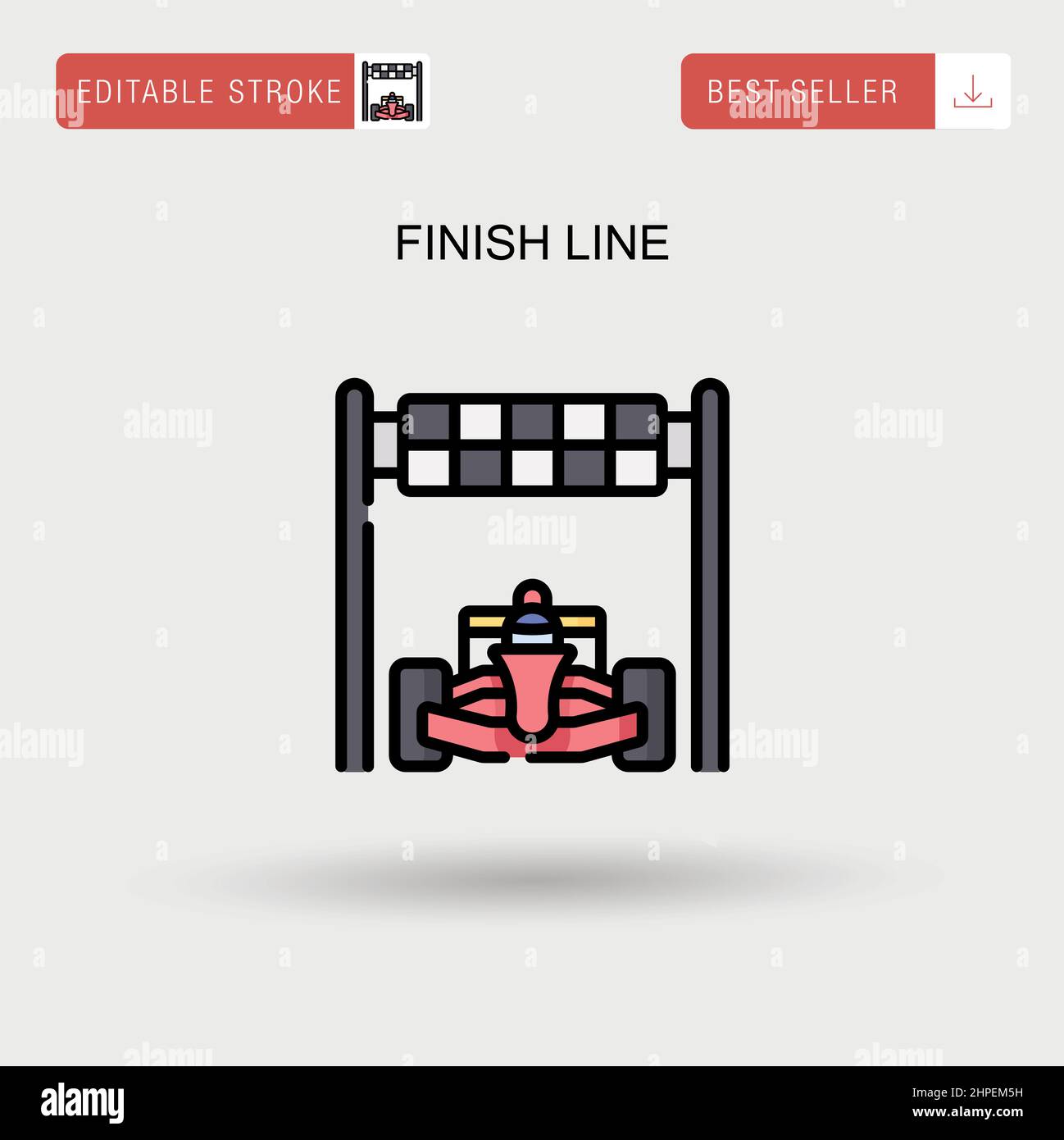 Finish line Simple vector icon Stock Vector Image & Art - Alamy