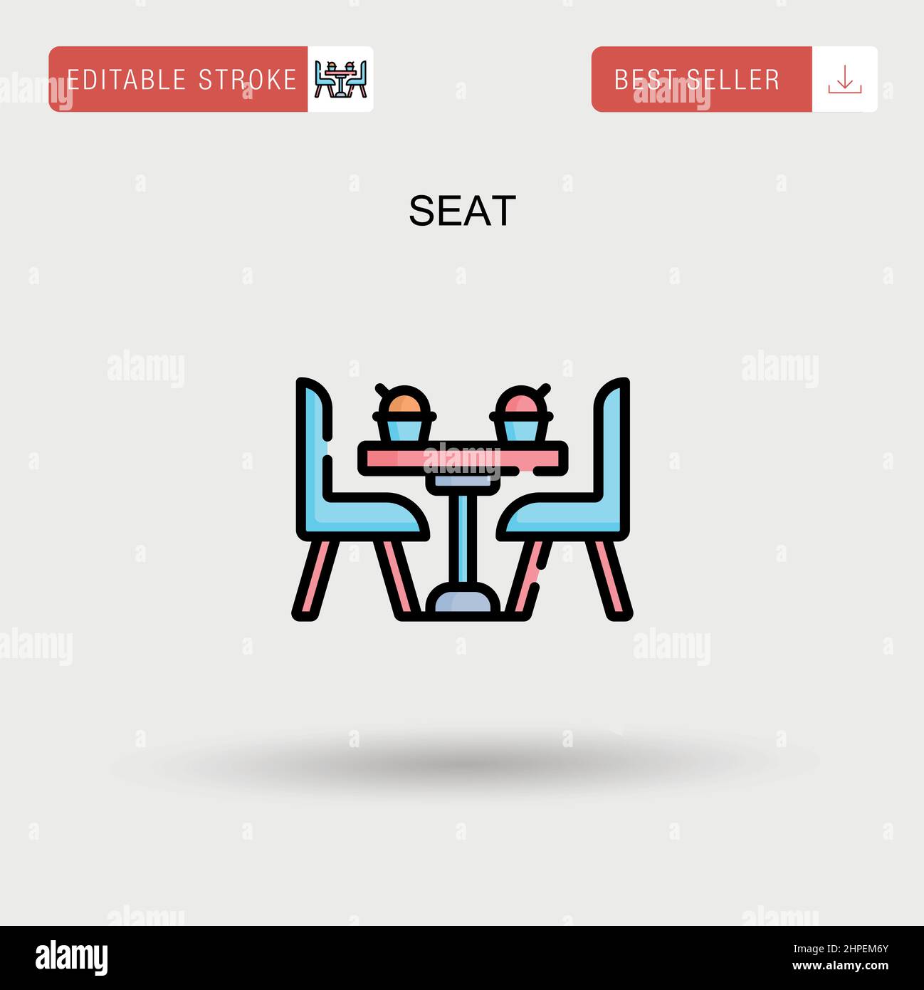 Seat Simple vector icon Stock Vector Image & Art - Alamy