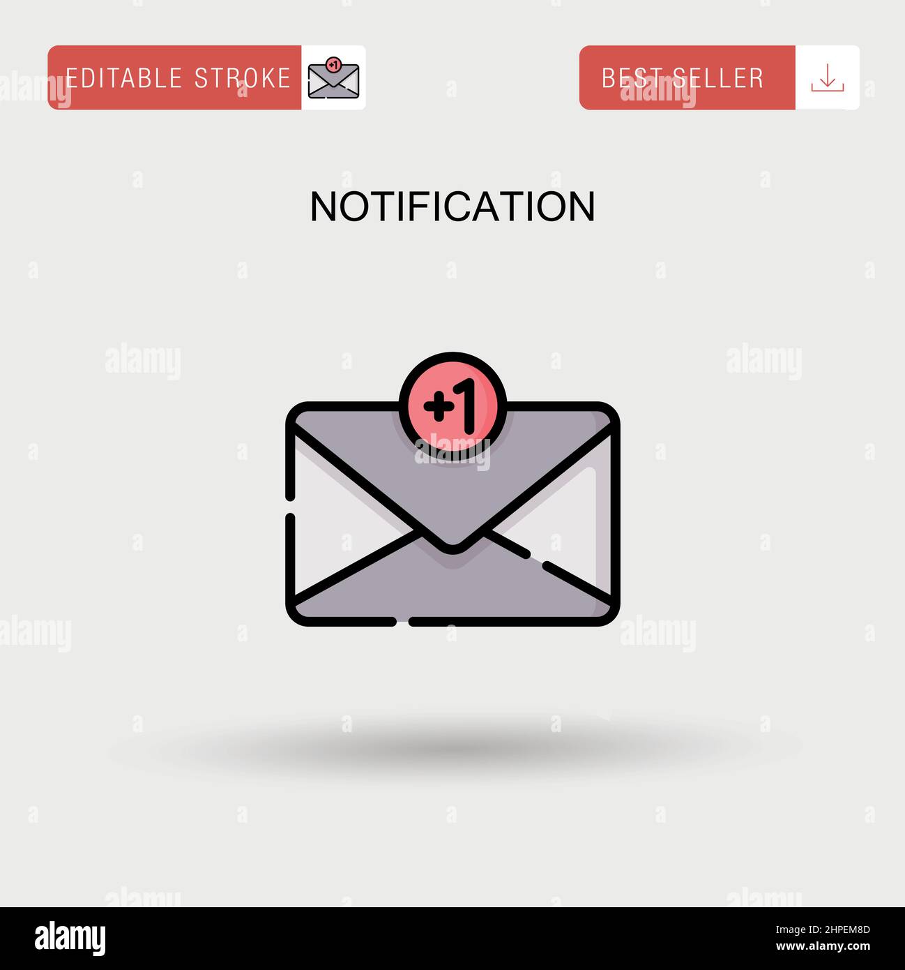 3d notification icon Stock Vector Images - Alamy