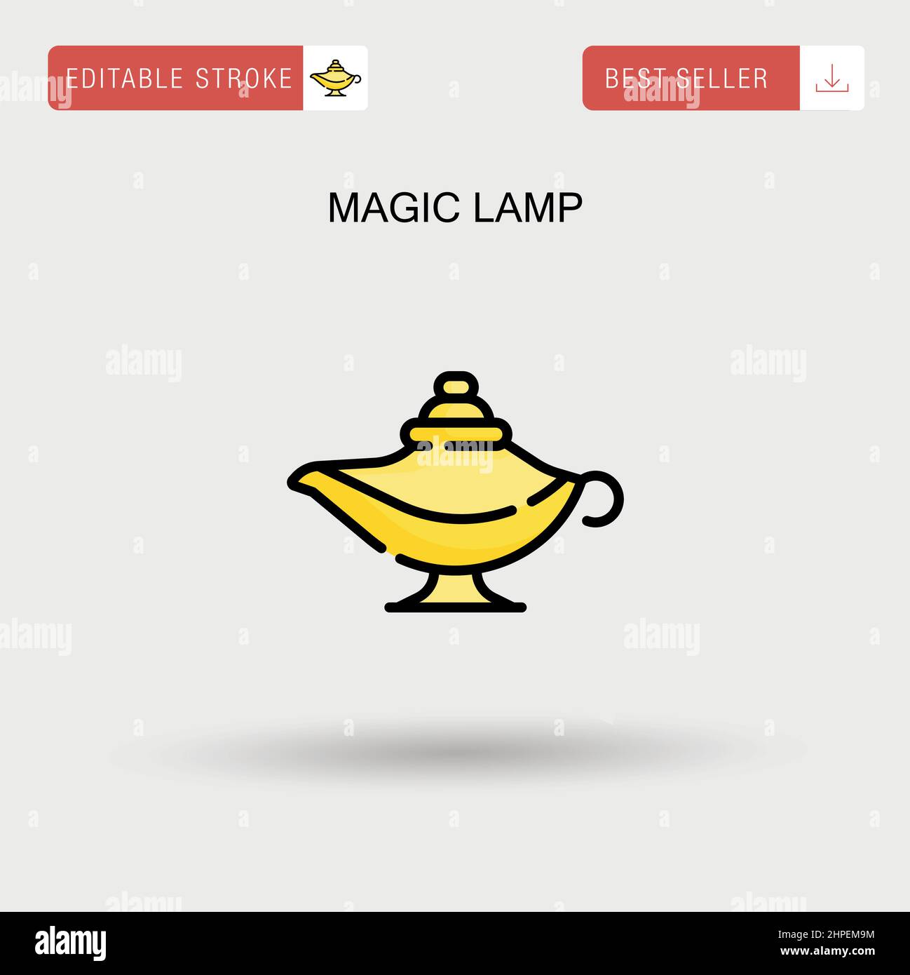 Magic lamp Simple vector icon Stock Vector Image & Art - Alamy