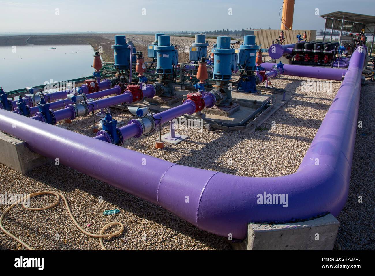 Sewage treatment plant. Purification of water for agriculture Stock ...