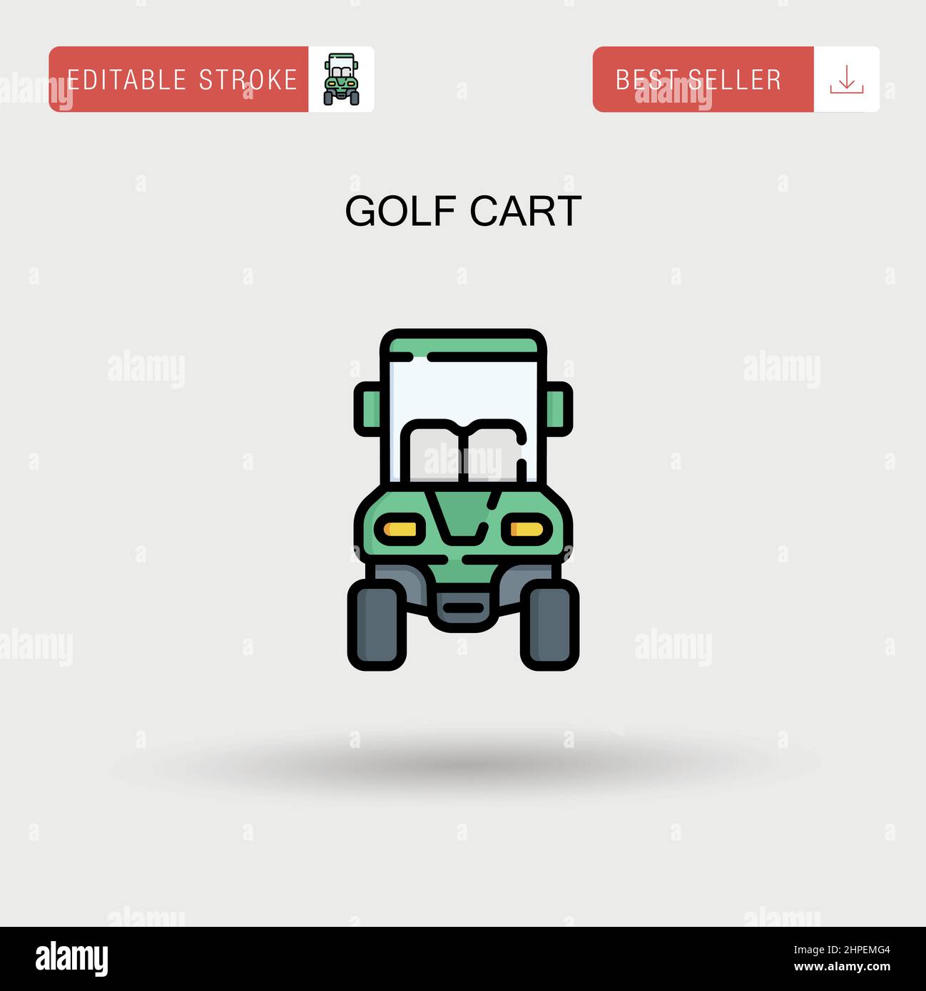 Golf cart Simple vector icon Stock Vector Image & Art - Alamy
