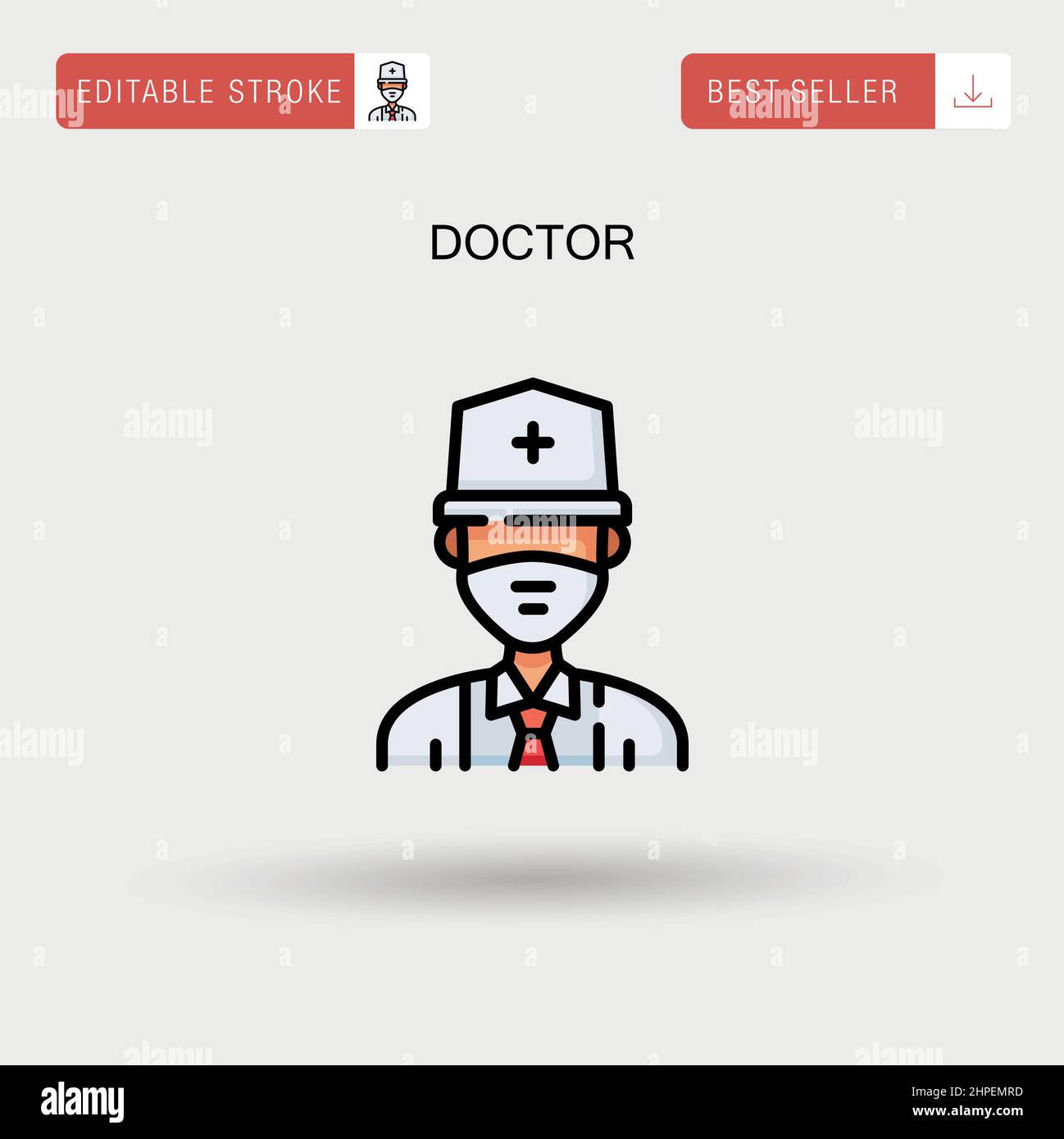 Doctor Simple vector icon Stock Vector Image & Art - Alamy