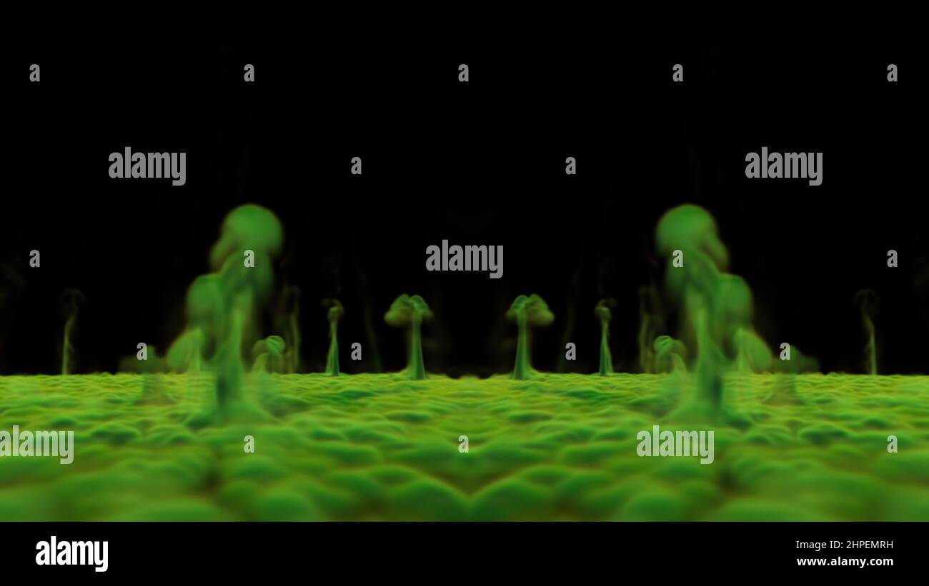 3d illustration - Abstract mucus on black background Stock Photo - Alamy