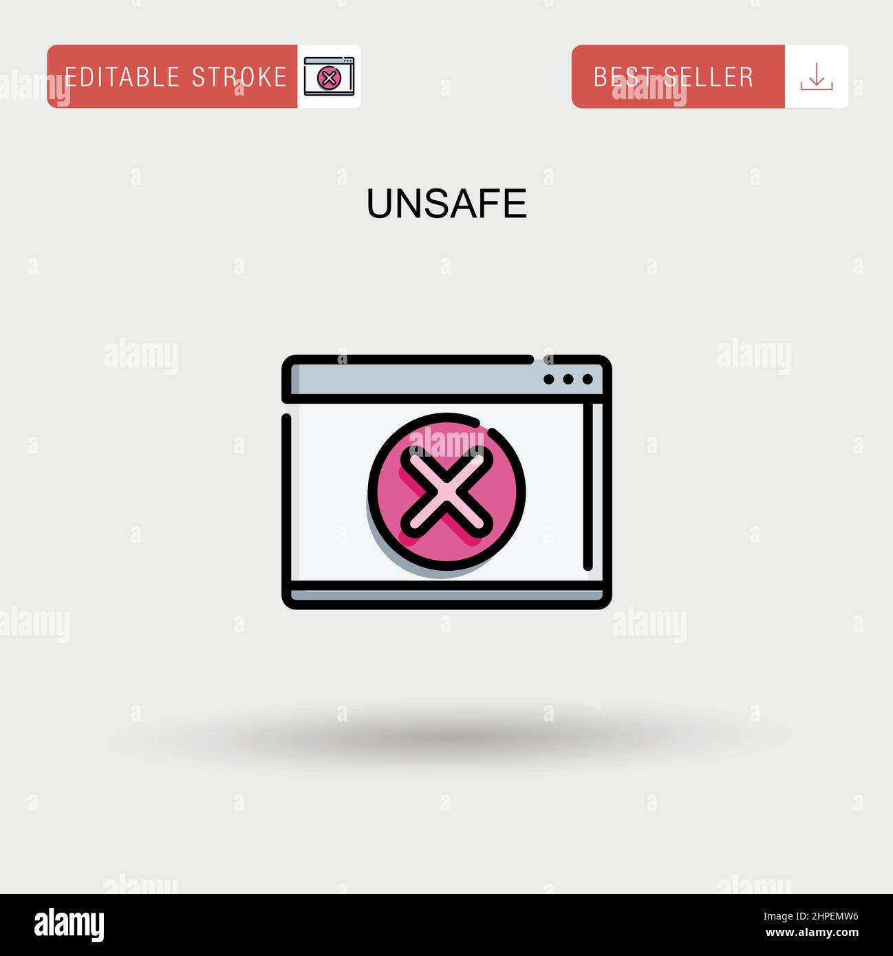 Unsafe Simple vector icon Stock Vector Image & Art - Alamy