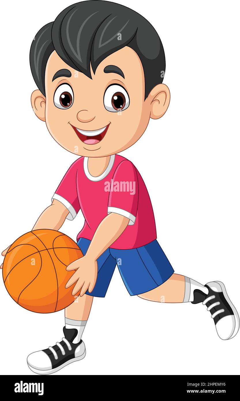 Boy basketball player cartoon illustration hi-res stock photography and ...