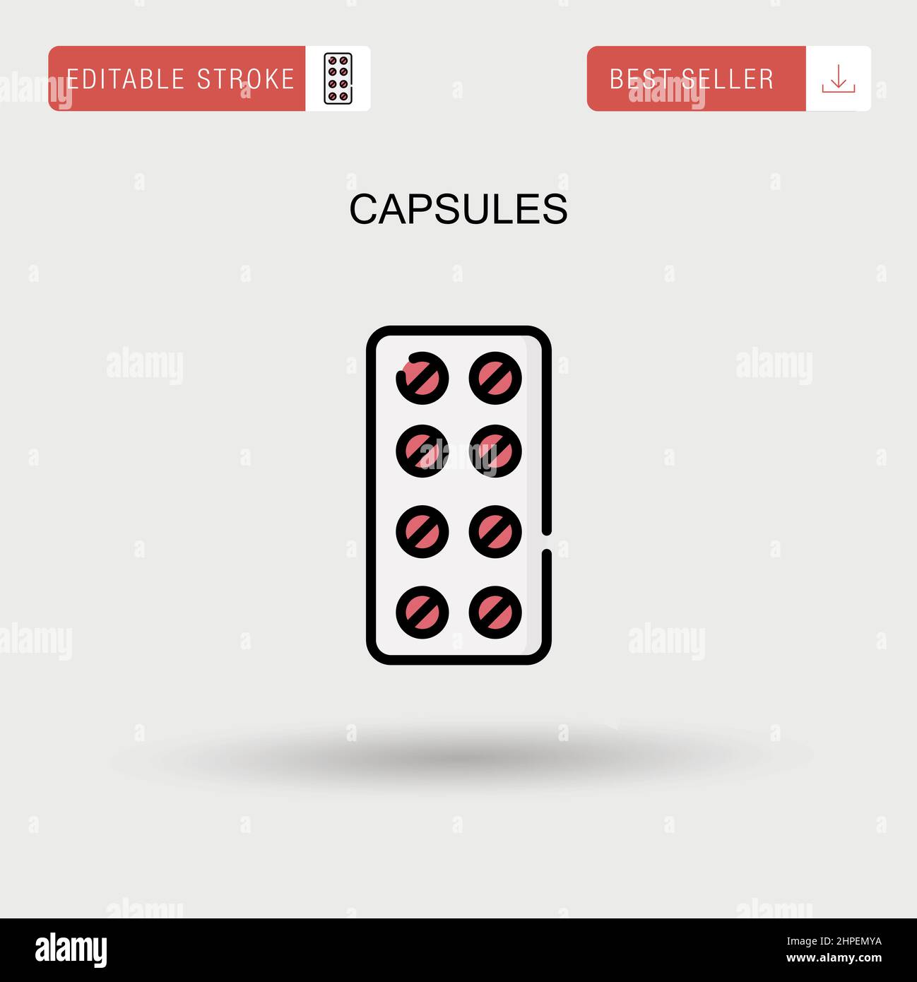 Capsules Simple vector icon Stock Vector Image & Art - Alamy