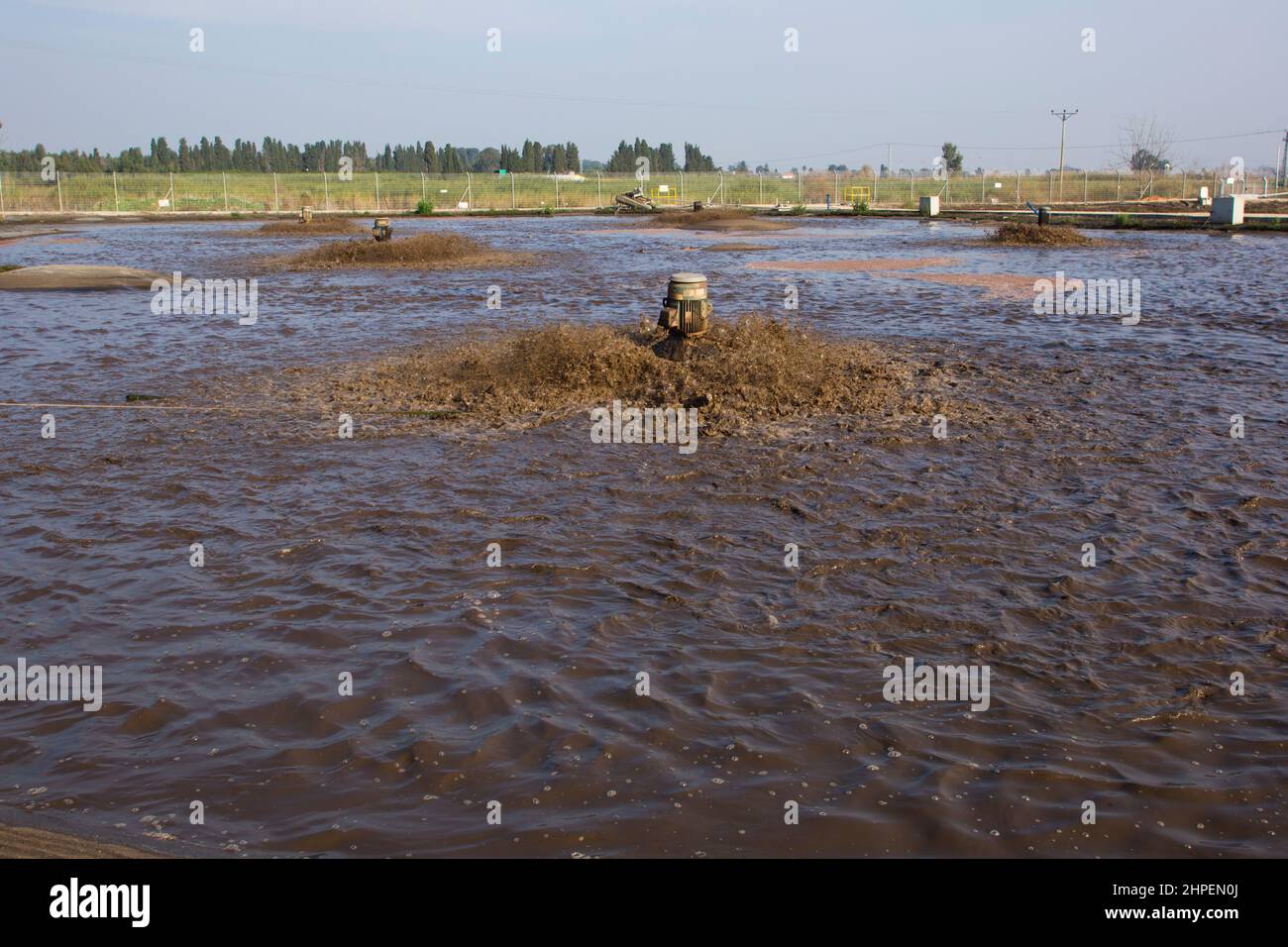 Sewage treatment plant. Purification of water for agriculture Stock ...