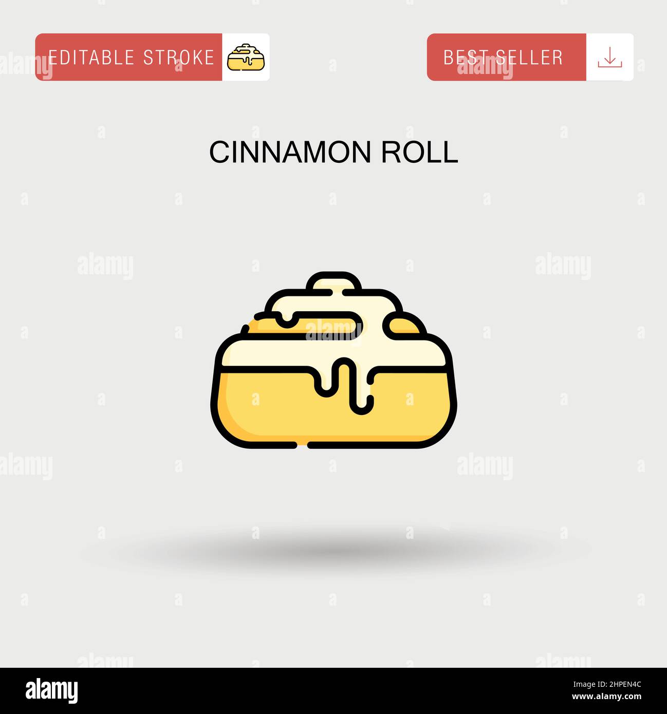 Cinnamon roll Simple vector icon Stock Vector Image & Art - Alamy