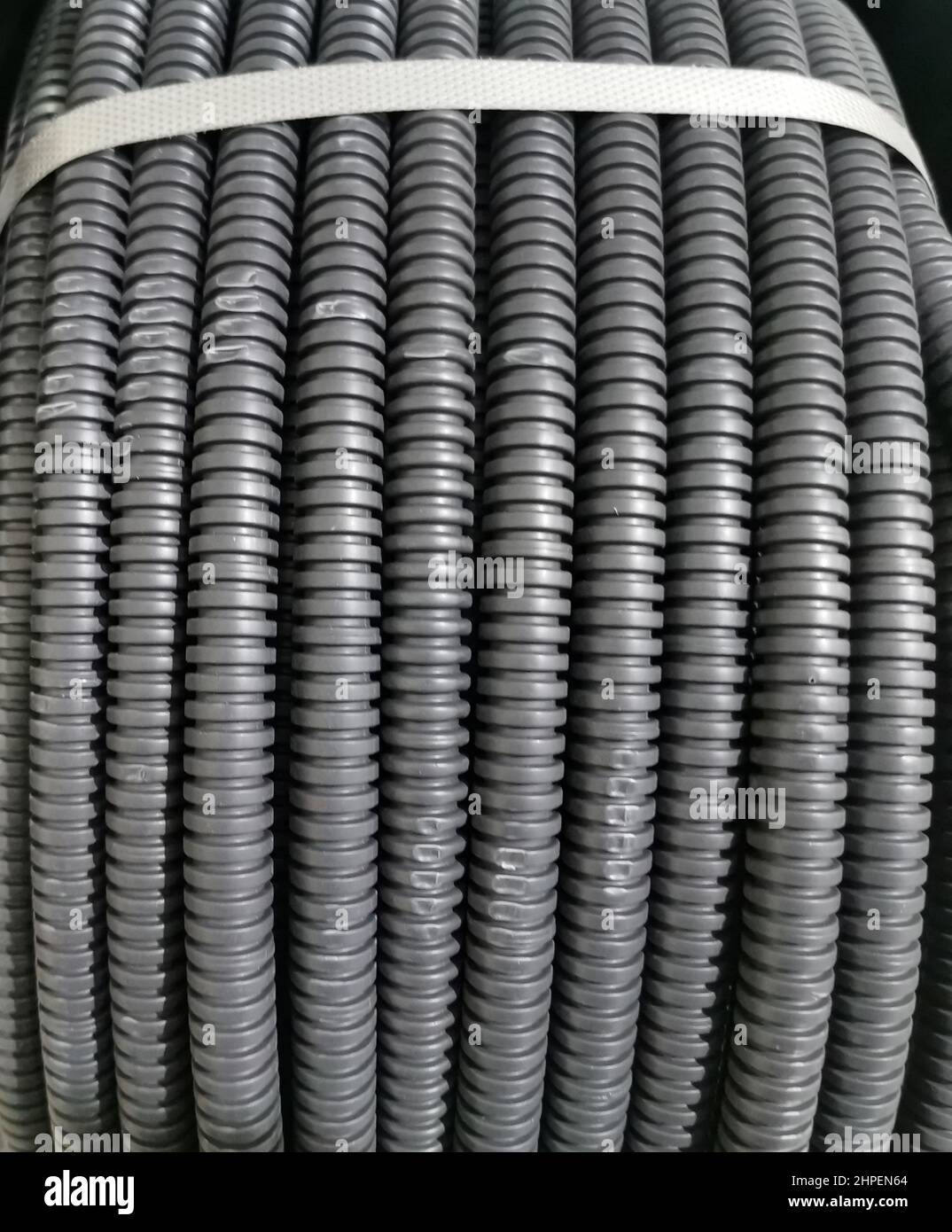 Close up of corrugated pipe Stock Photo - Alamy