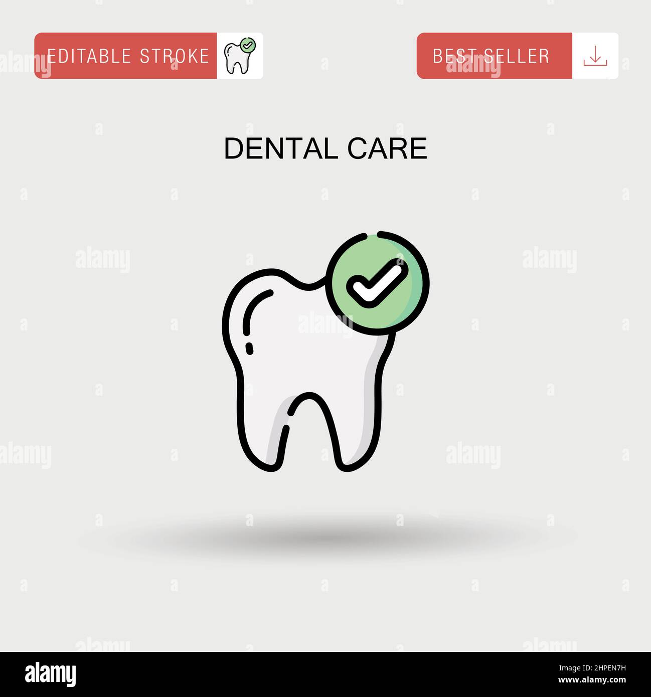 Dental care Simple vector icon Stock Vector Image & Art - Alamy