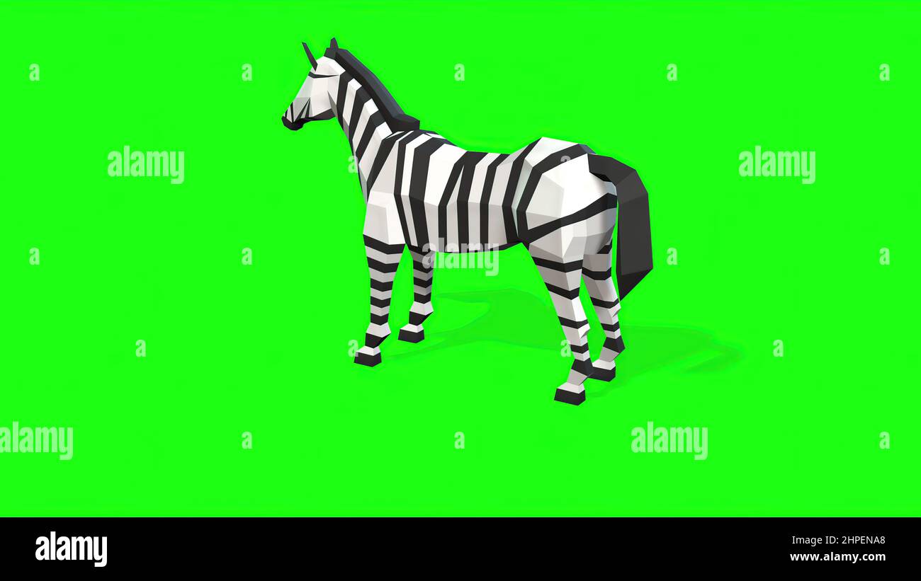 Zebra 3d model animation hi-res stock photography and images - Alamy