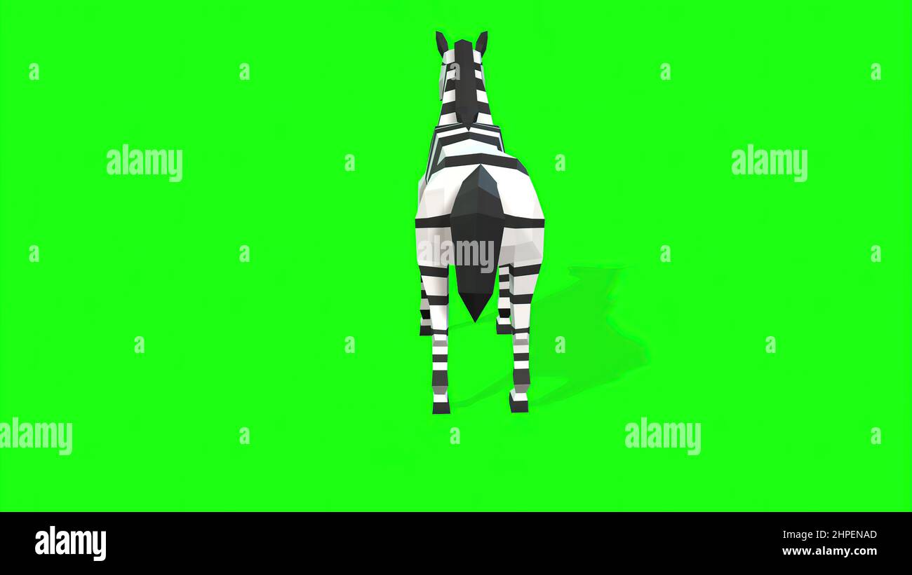 Zebra 3d model animation hi-res stock photography and images - Alamy