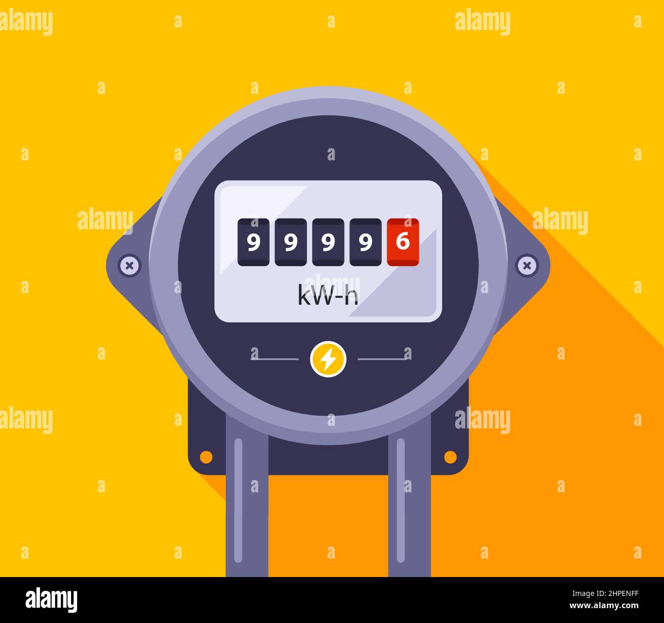 device for measuring electricity consumption at home. flat vector ...