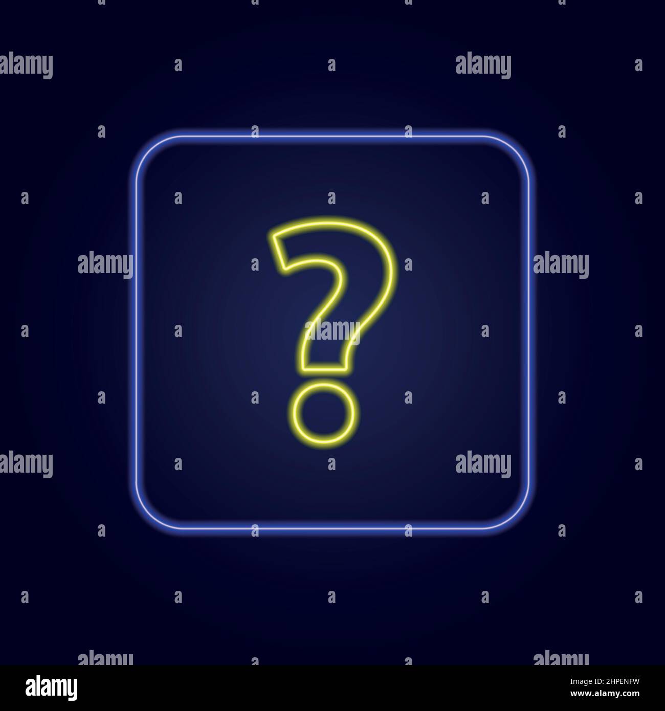 Neon question mark Stock Vector Images - Alamy