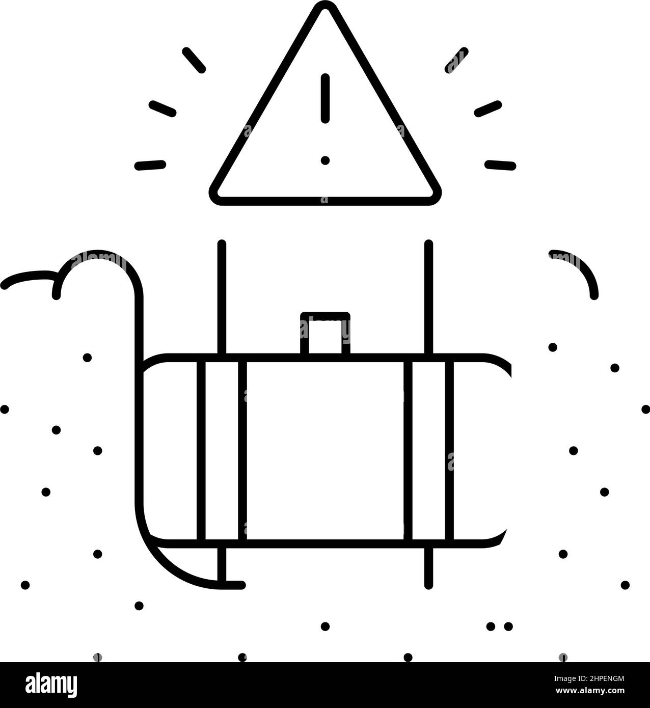 underground storage tank removal line icon vector illustration Stock ...