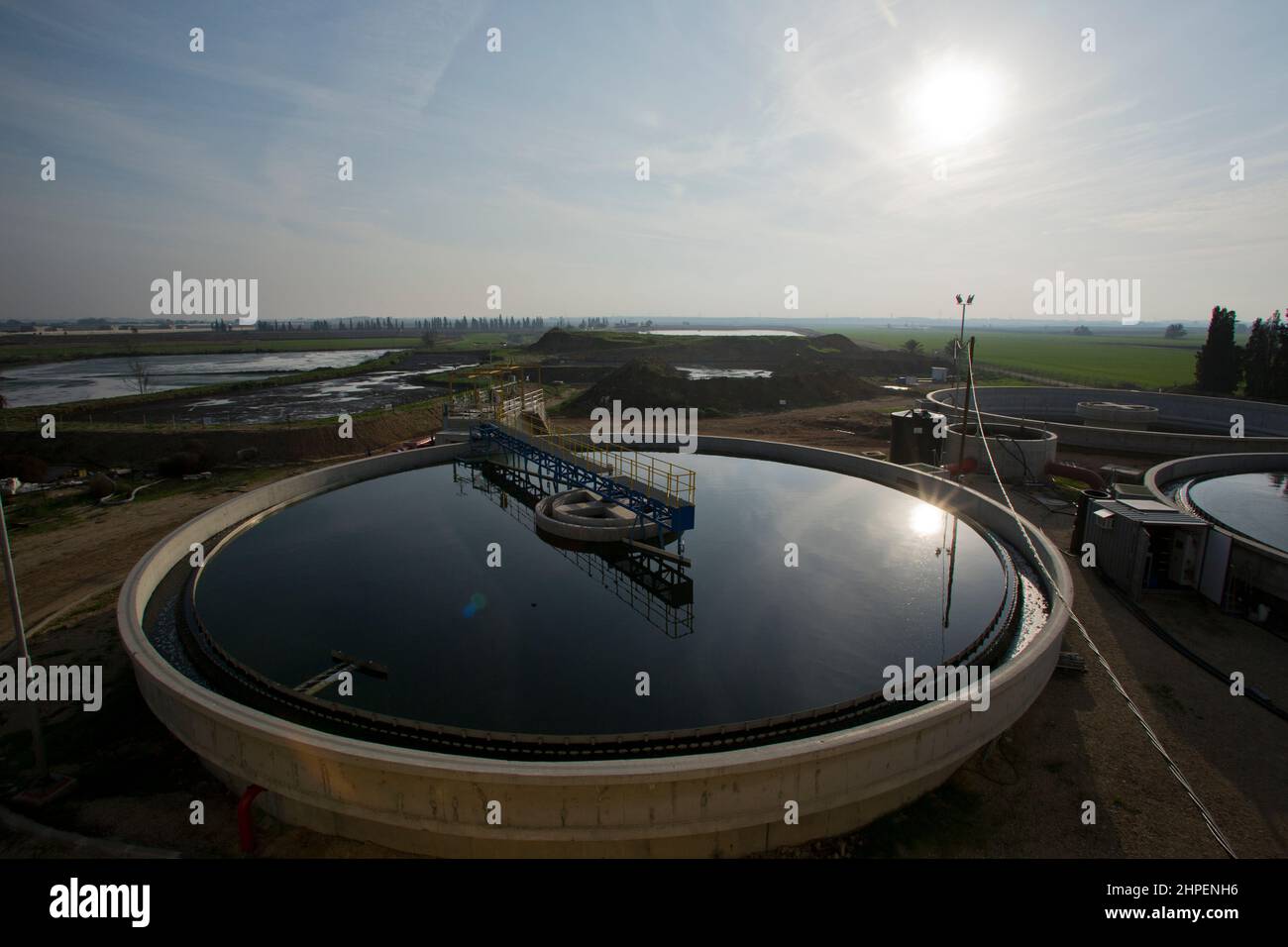 Sewage treatment plant. Purification of water for agriculture Stock ...