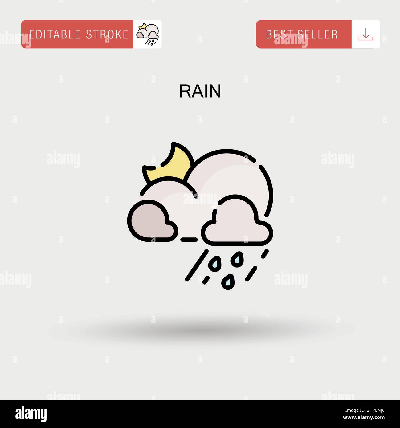 Rain Simple vector icon Stock Vector Image & Art - Alamy