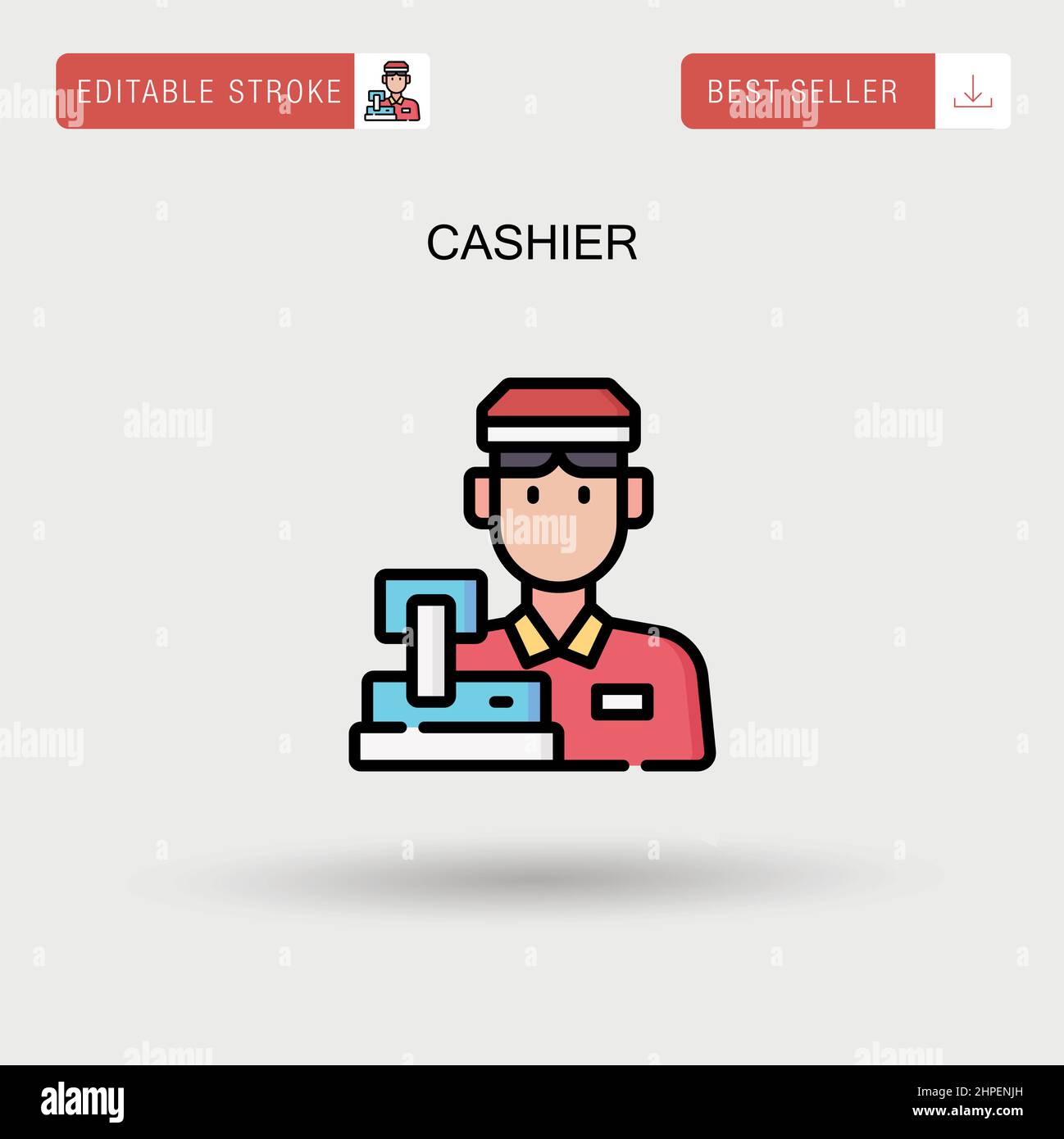 Cashier Simple vector icon Stock Vector Image & Art - Alamy