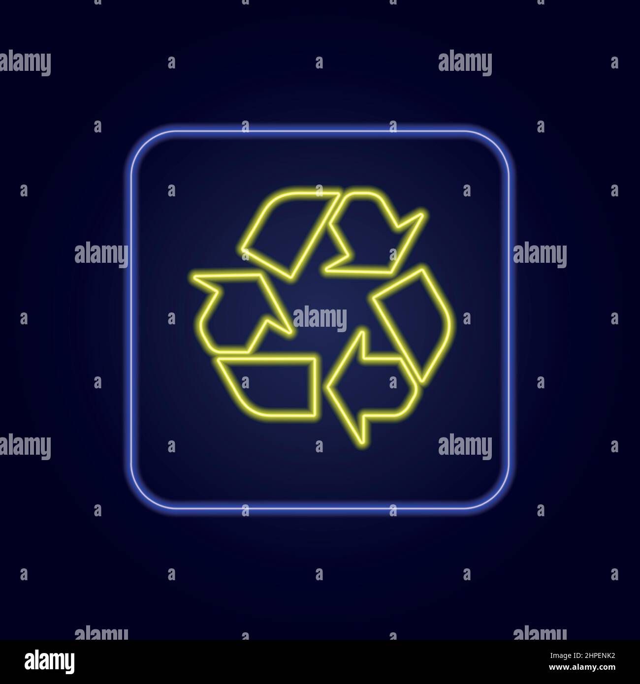 Beautiful stylish colorful neon icon sign recycling - Vector ...